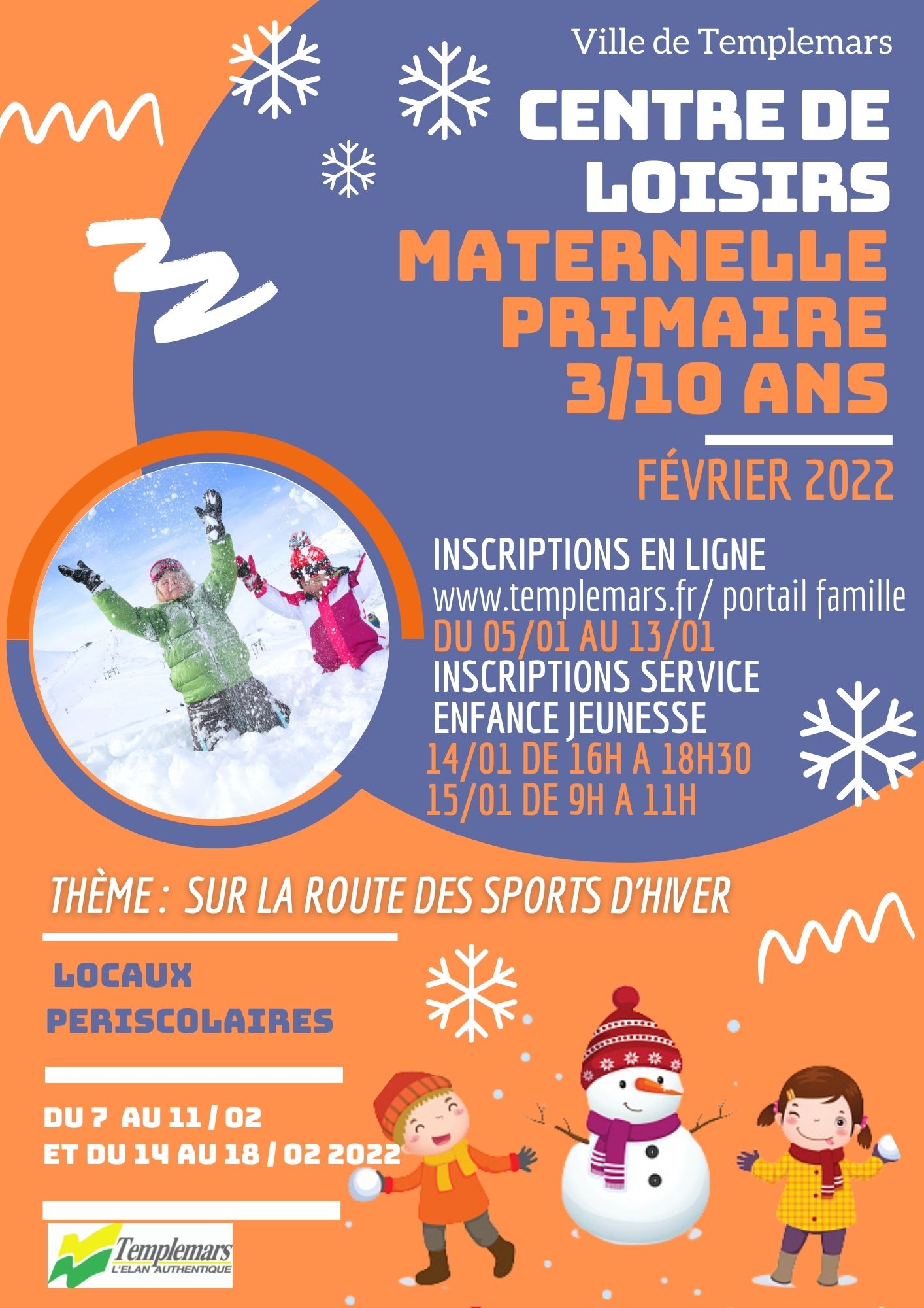 centre de loisirs et mini camps été 2022 - Templemars